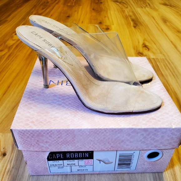 Cape Robbin | Shoes | Cape Robbin Clear Heelssize 75 | Poshmark